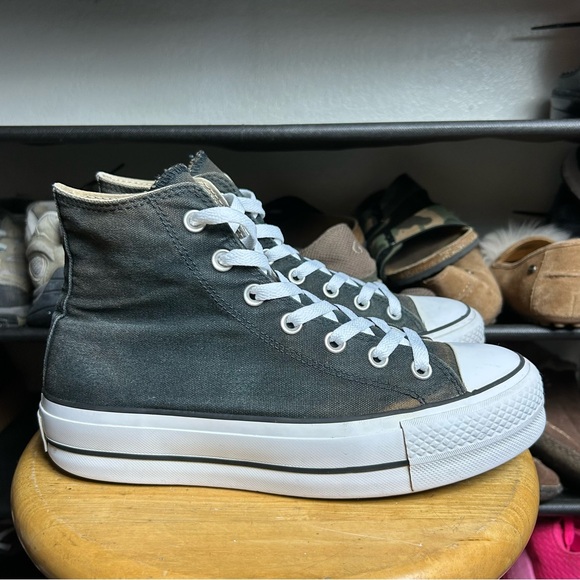 Converse | Shoes | Converse Ctas Hi Black Hightop Platform Sneakers ...